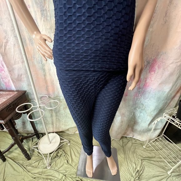 New Mix | Pants & Jumpsuits | New New Mix 2 Piece Navy Cotton Blend ...